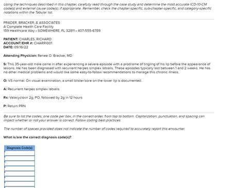 Solved Codes And External Cause Codes If Appropriate