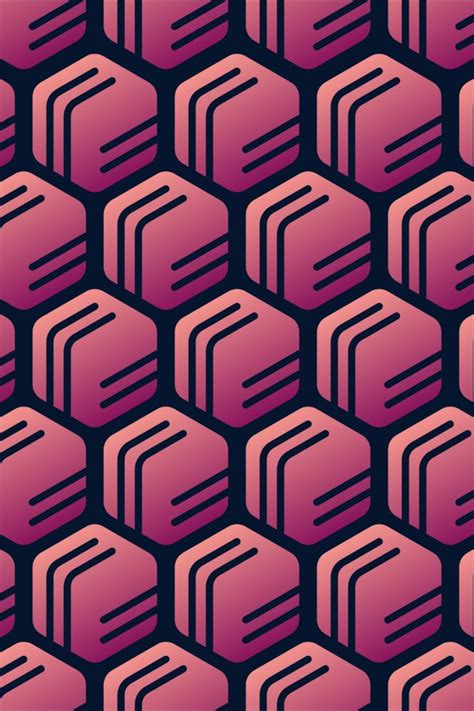 Geometric Seamless Pattern With Geometric Colorful Impossible Shapes Hexagon Cropped Pattern For