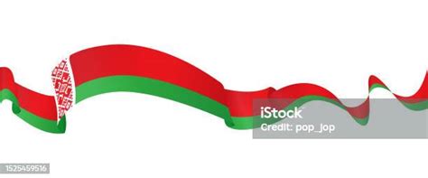 벨로루시의 국기 벡터 흔들리는 리본 배너입니다 흰색 배경에 격리 3차원 형태에 대한 스톡 벡터 아트 및 기타 이미지 3차원 형태 국가 관광명소 기 Istock