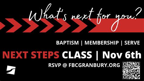 Next Steps Class First Baptist Church