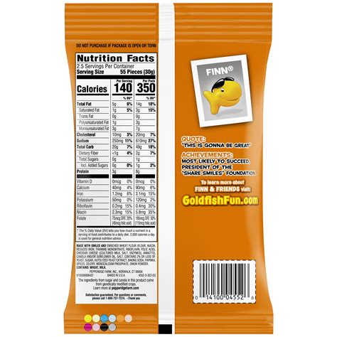 Goldfish Snack Pack Nutrition Facts Besto Blog