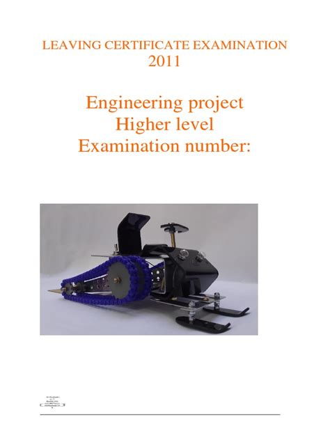 Leaving Cert Engineering Portfolio Snowmobile Pdf Transmission