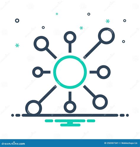 Mix Icon For Node Network And Link Stock Illustration Illustration Of Technology Symbol