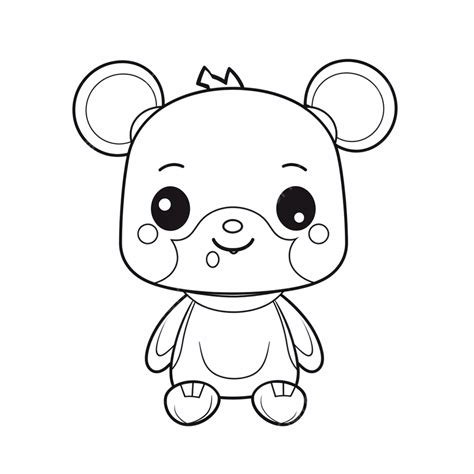 귀여운 곰인형 색칠공부 귀여운 곰인형 색칠공부 기본 간단한 귀여운 만화 플라스틱 개요 흰색 배경에 고립 어린이 색칠 페이지 Png 일러스트 및 이미지 에 대한 무료
