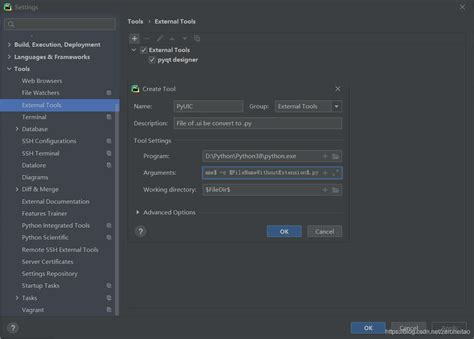 Pycharm 中配置 Pyqt 和 Pyqt5 Tools 实现ui界面设计pycharm Pyqt5 Bat运行的ui程序 Csdn博客