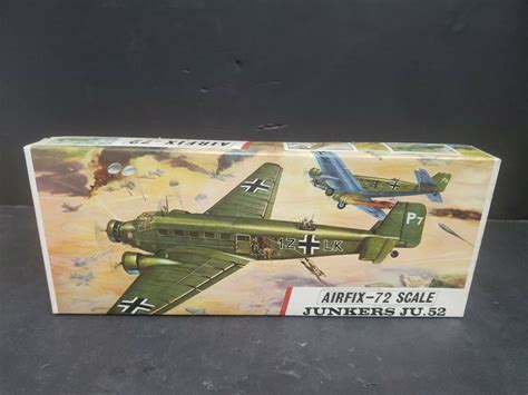 Vintage Airfix Junkers Ju 52 Model Kit 1964 Wwii German Plane 1 72 Scale Etsy