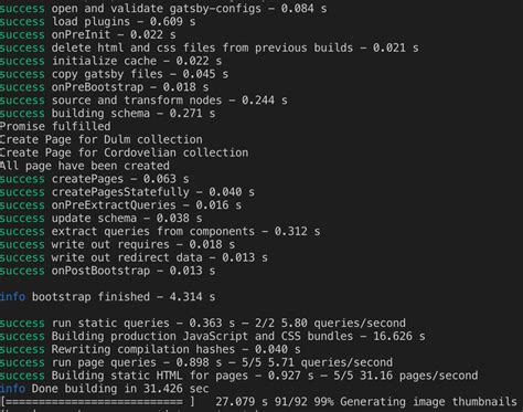 Build Gets Stuck At Generating Image Thumbnails Update Schema On