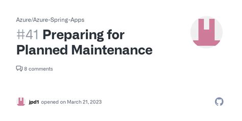 Preparing For Planned Maintenance · Issue 41 · Azureazure Spring Apps · Github