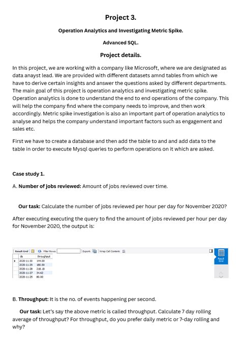 Operation Analytics And Investigating Metric Spike Project 3