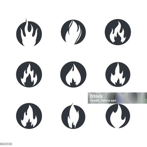 Ikon Vektor Simbol Api Ilustrasi Stok Unduh Gambar Sekarang Api