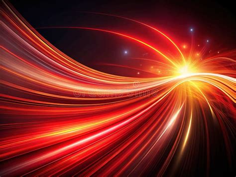 Abstract Red Light Trails On A Dark Background A Dynamic Display Of
