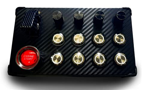 Button Box Sim Racing Luminous Metal Push Buttons Pc Usb Plug And Play Start Toggle Light
