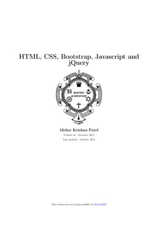 Html Css Bootstrap Javascript And Jquery PDF