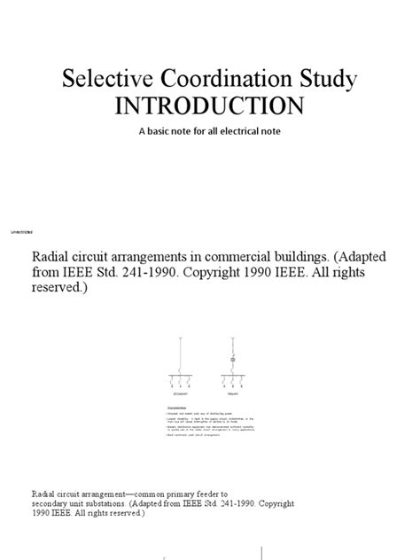 Selective Coordination Study Pdf Technology And Engineering