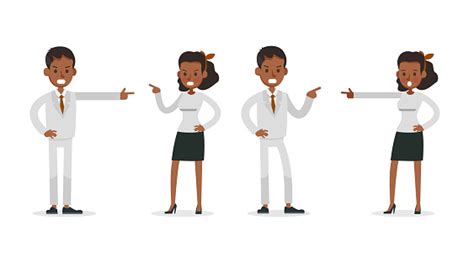 사업가 사업가 문자 벡터 디자인의 집합입니다 감정과 작업 다양 한 행동에 프레젠테이션입니다 감독에 대한 스톡 벡터 아트 및 기타