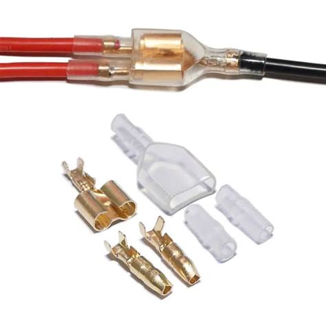 MATERIAL MALE FEMALE Transparent Sheath Terminal Connector Set Wire Connection EUR
