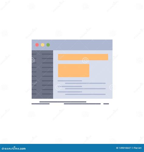 Admin Console Panel Root Software Flat Color Icon Vector Stock Vector Illustration Of