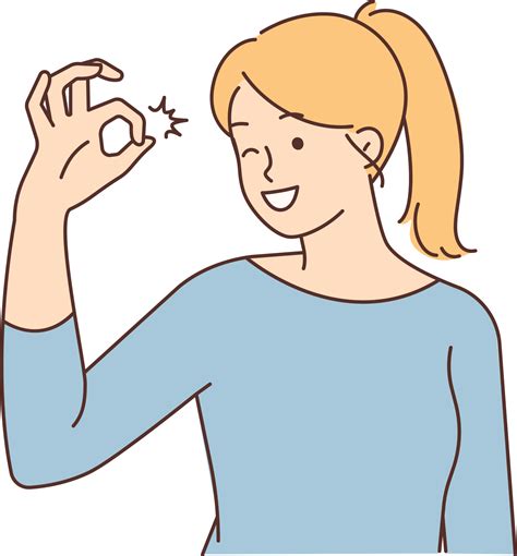 Smiling Woman Show Ok Hand Gesture 21239595 Png