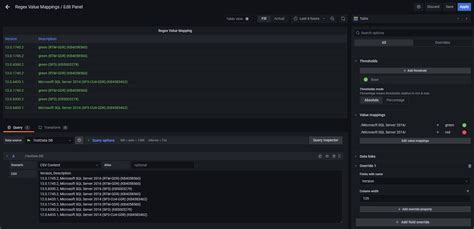 Regex Value Mappings Not Working As Expected · Issue 41606 · Grafanagrafana · Github
