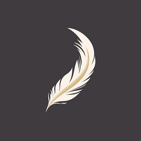 Premium Vector Vector White Eagle Feather Vector Illustration