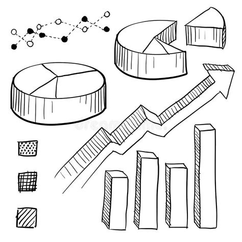 graph and chart elements sketch stock vector illustration of plot vector 22595837
