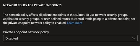 Testing Private Endpoint Network Policies
