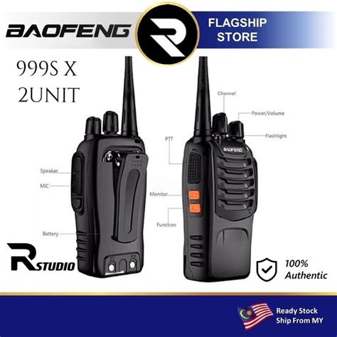 Baofeng 999s 1 Pair 2 Unit Walkie Talkie Outdoor Shopee Malaysia