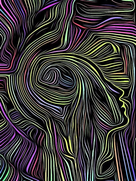 마음의 주제에 흑백 목판화 패턴으로 통합된 인간의 얼굴 사진 배경 및 무료 다운로드를위한 그림 Pngtree