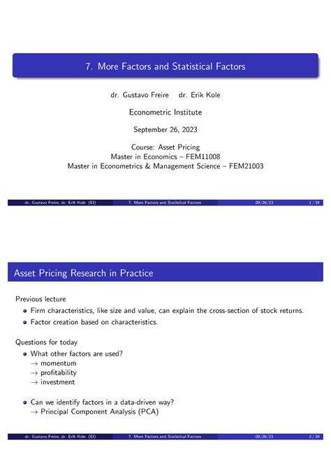 ap23 l7 handout lecture 7 7 more factors and statistical factors