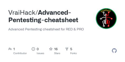 GitHub VraiHack Advanced Pentesting Cheatsheet Advanced Pentesting