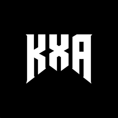 기술 회사 Kxa의 글자 로고 디자인 검은색과 색 컬러 조합 Kxa 로고 Kxa 터 Kxa 디자인 Kxa 아이콘 Kxa 알파 Kxa 타이포그래피 로고 디자인 프리미엄 벡터