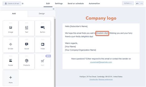 Use Custom Tokens In Automated Emails