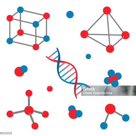 벡터 일러스트 레이 션입니다 Dna 분자를 주제로 한 아이콘 세트입니다 화학 약 0명에 대한 스톡 벡터 아트 및 기타 이미지 0명 Dna 개체 그룹 Istock