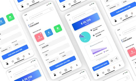 Simple EMI Calculator UI Design Behance