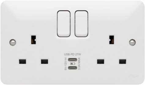 13a 2g Dp Sw Socket Usb C C Pd • Wmss82 Usbcc Hager