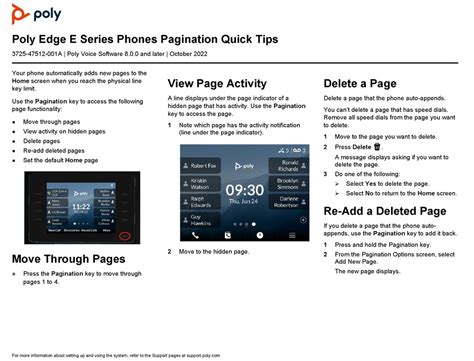 Poly Edge E Series Quick Tips Pdf Download Manualslib