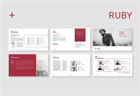 Ruby Keynote Шаблоны презентаций Включая лейтмотив и слайды Envato