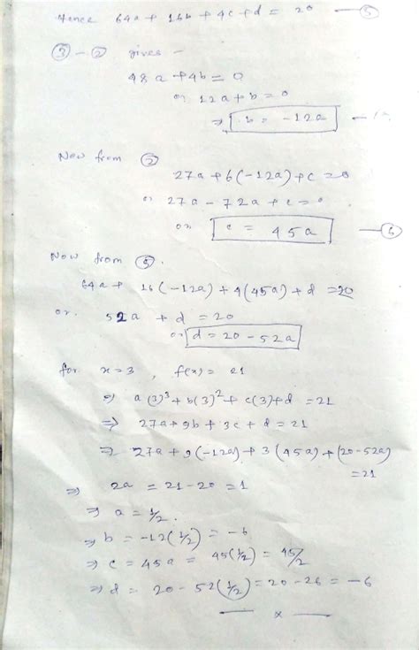 Find A B C And D Such That The Cubic Function Fx Ax3 Bx2