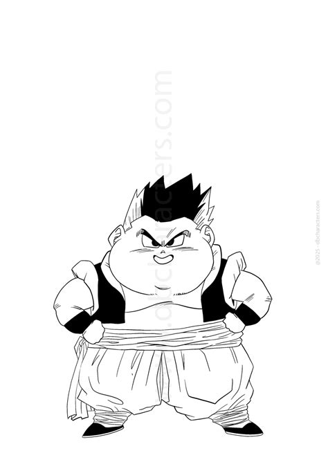 Fat Gotenks Dragon Ball Character Redrawn In Manga Style Dbcharacters
