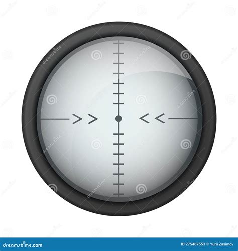 Realistic Sniper Sight Sniper Scope With Measurement Marks Template Sniper Scope Crosshairs