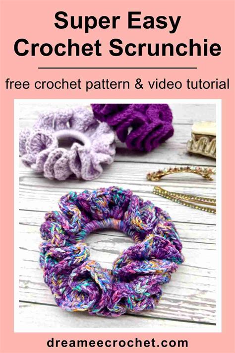 Free Crochet Scrunchie Pattern And Video Tutorial Dreamee Crochet