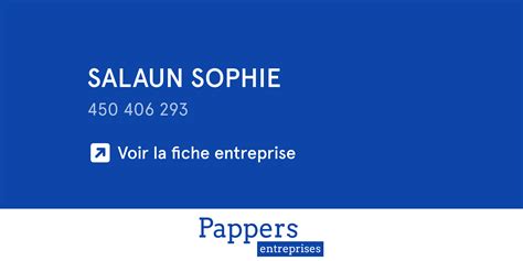 Salaun Sophie 450406293 Chiffre Daffaires Statuts Extrait Dimmatriculation
