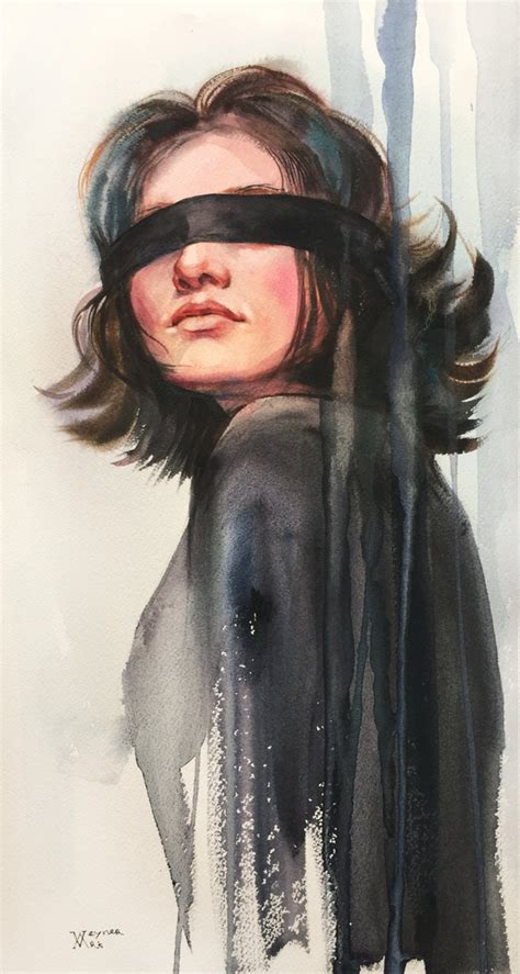 Heightened Senses Portrait Of A Girl Watercolor Portrait Home