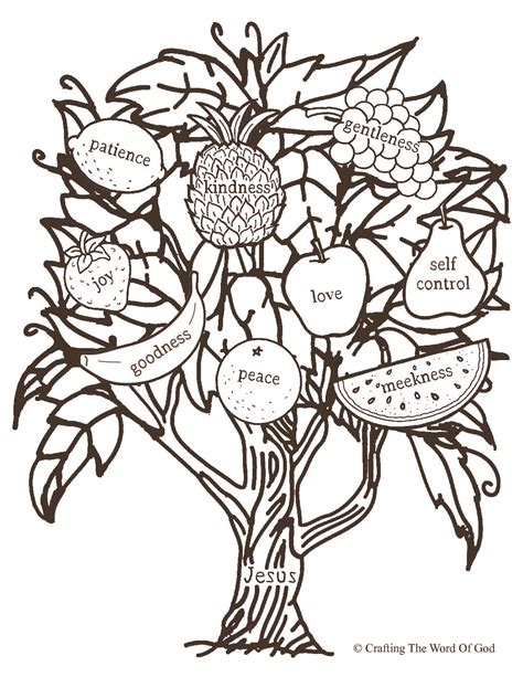 Download And Print Fruits Of The Spirit Coloring Page Printable Free Pdf