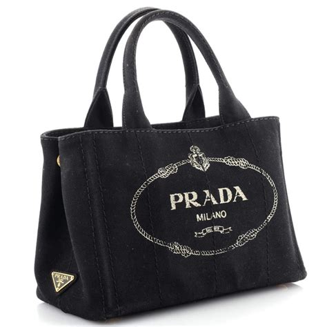 Prada Canapa Convertible Tote Canvas Mini For Sale At 1stdibs
