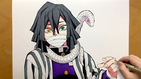 How To Draw Obanai Iguro From Demon Slayer Kimetsu No Yaiba Hashira