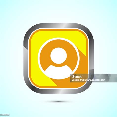 사용자 프로필 아이콘 디자인 일러스트 사용자 프로필 아바타 노란색 그림자 버튼 디자인 가상현실에 대한 스톡 벡터 아트 및 기타 이미지 가상현실 경영자 그래픽 사용자