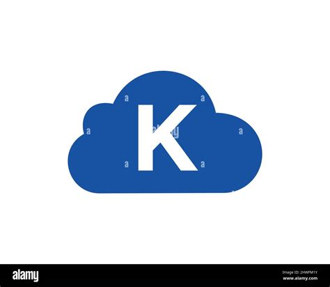 Cloud Logo Design On K Letter Initial Letter K Cloud Logo Vector Template With White Background