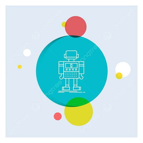 Autonomous Machine Robot Robotic Technology White Line Icon Appliance Black Circle Png And