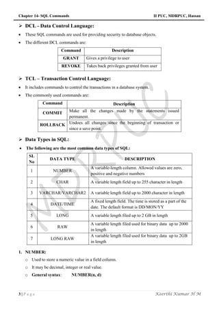 Chapter Sql Commands Pdf